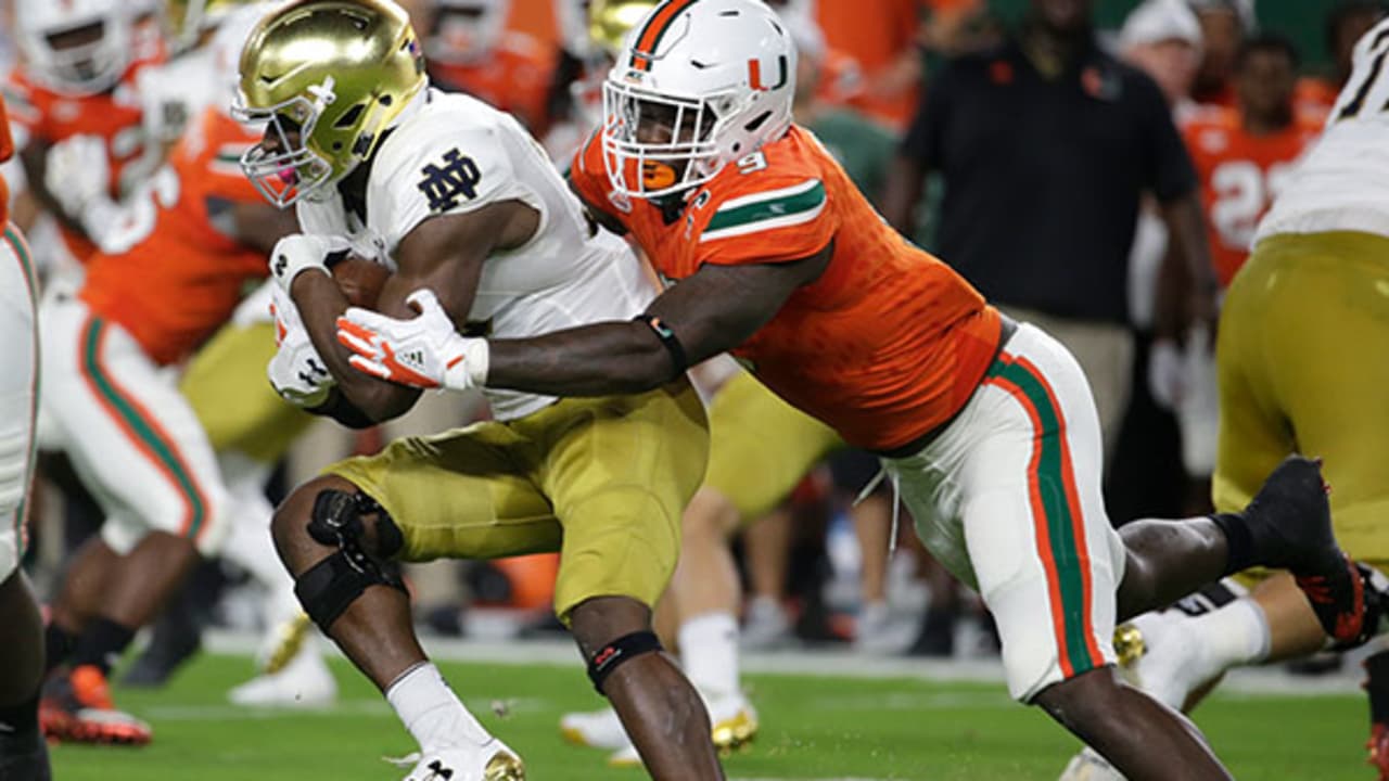 Browns select Miami DE Chad Thomas with No. 67 pick in 2018 NFL Draft