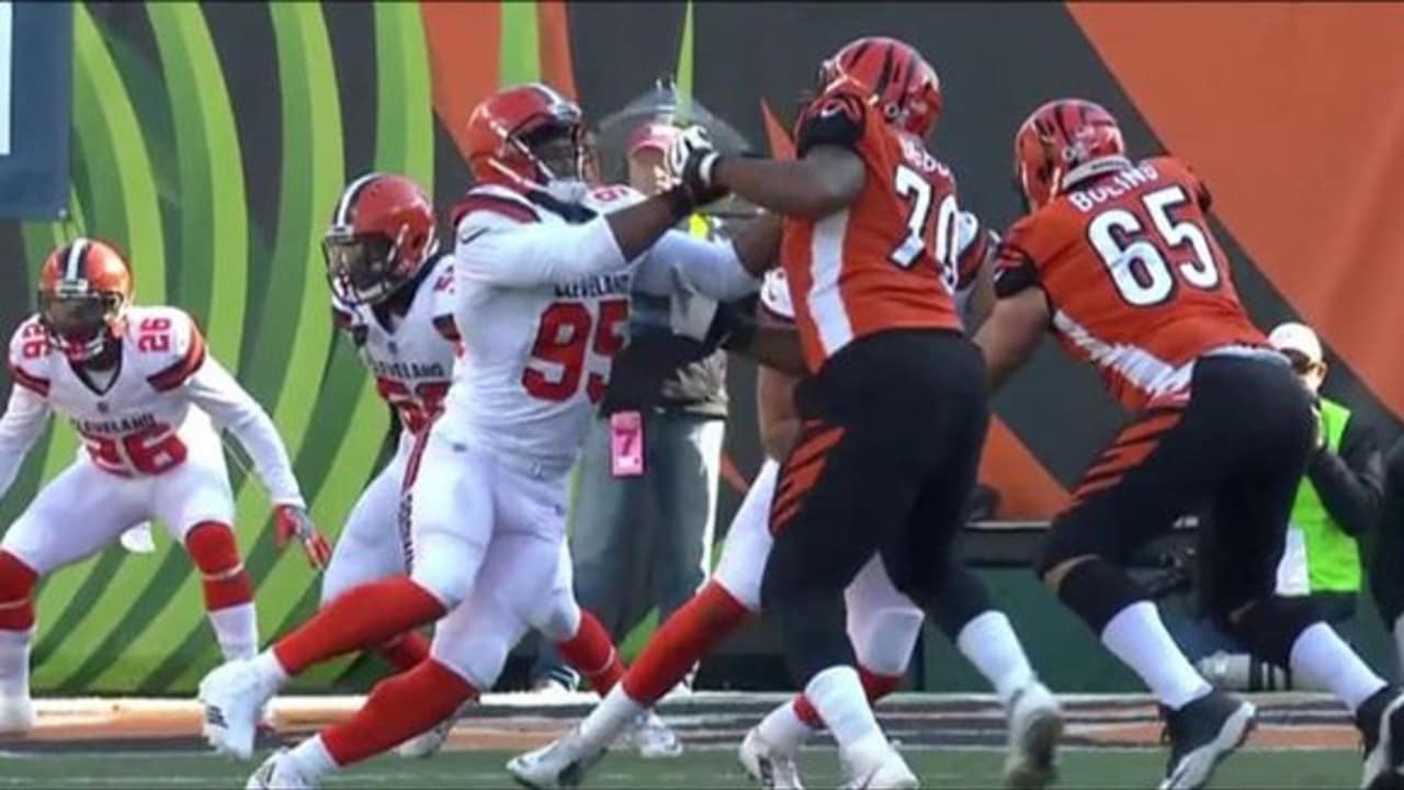 Cleveland Browns defensive end Myles Garrett sacks Cincinnati Bengals ...