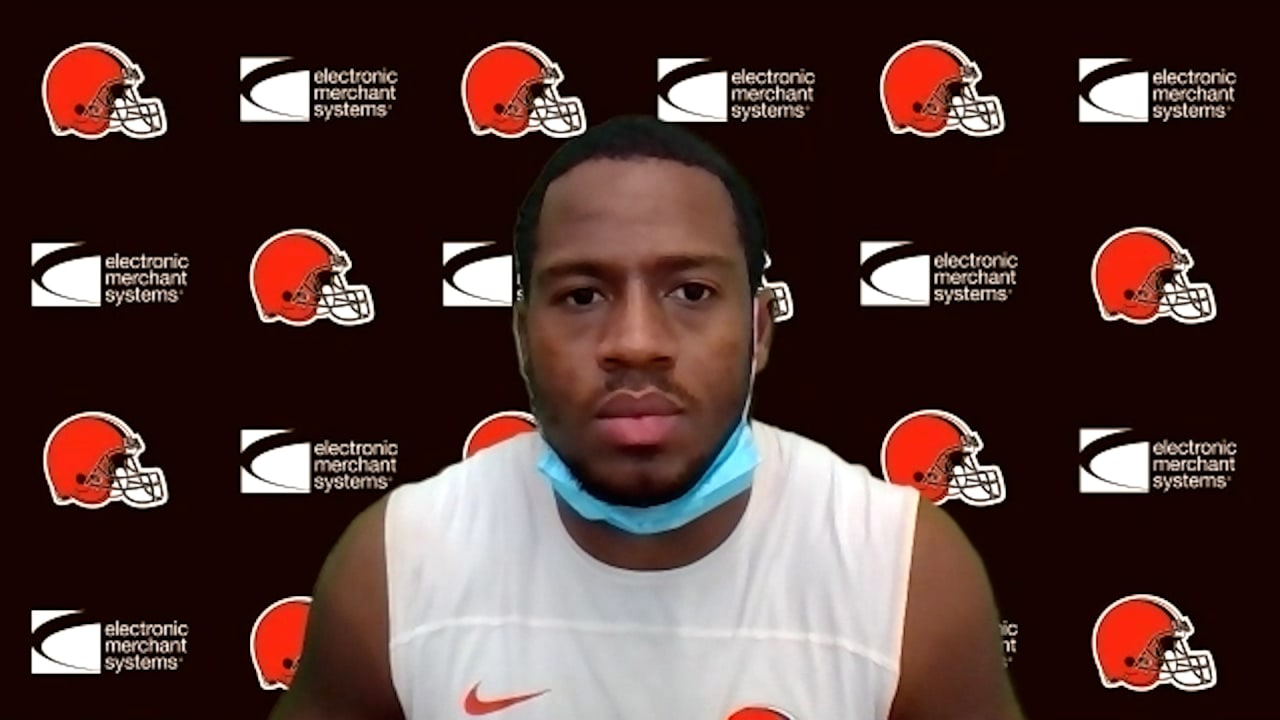 Nick Chubb: "It feels great to be back out there with the team."