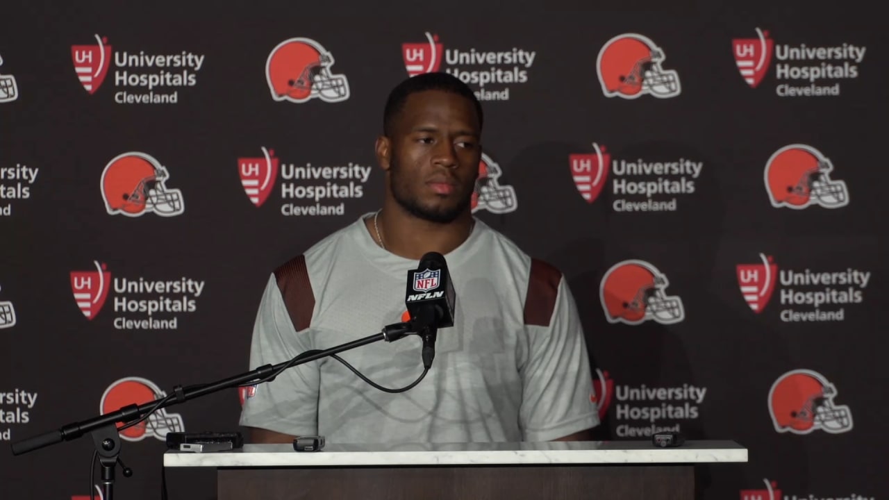 Nick Chubb Postgame Press Conference vs. Chargers