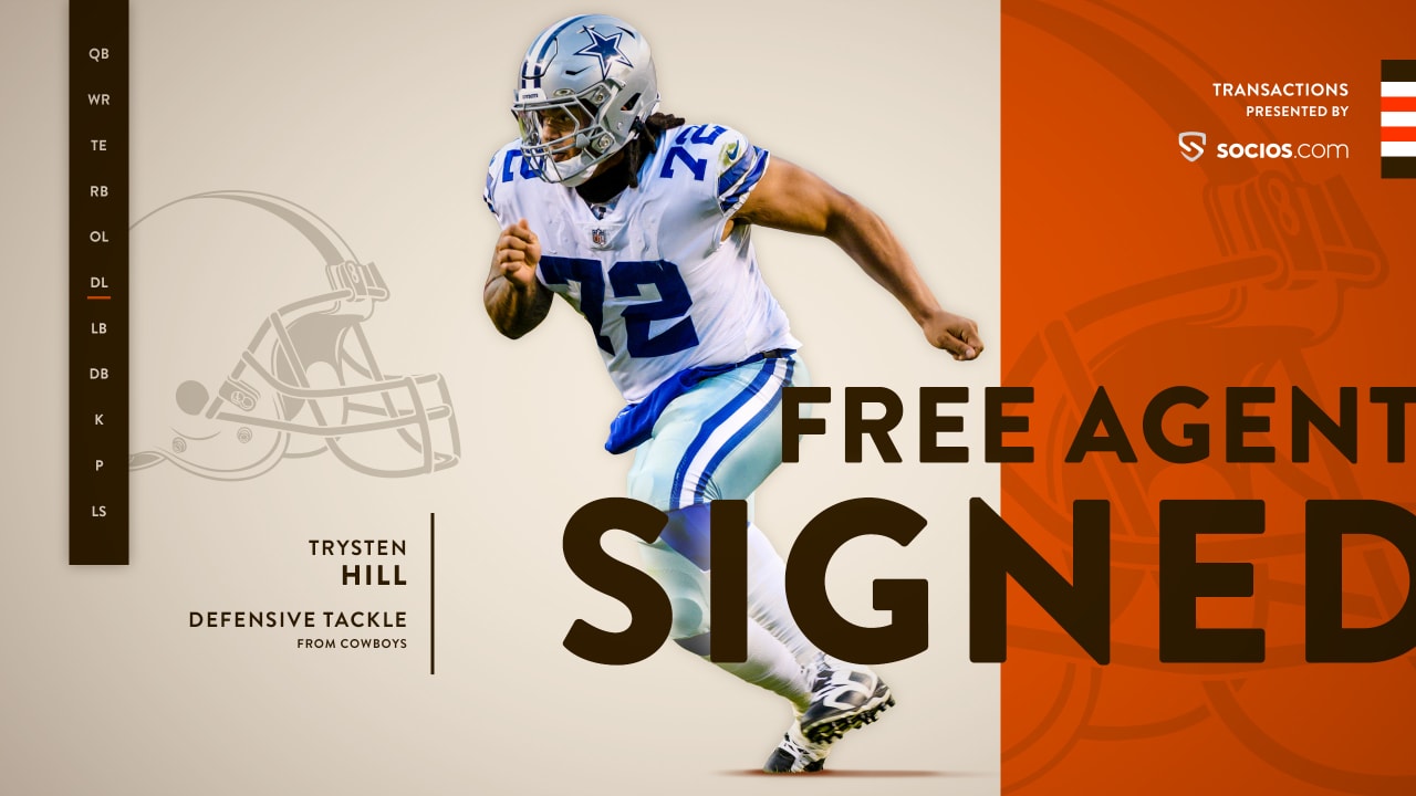 Browns sign DT Trysten Hill