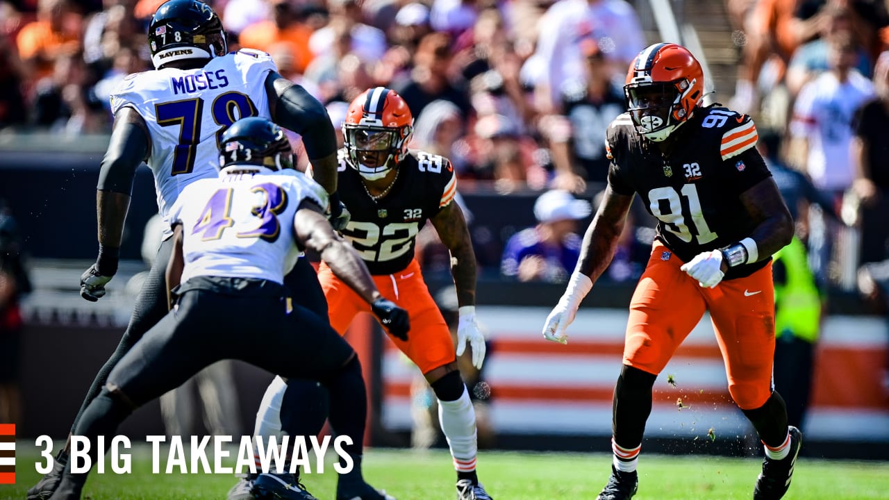 3 Big Takeaways: Browns defense didn't live up to their standard against Ravens
