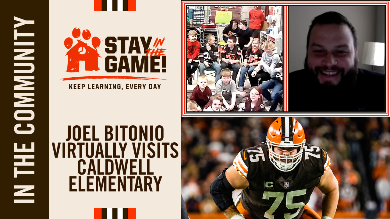 Joel Bitonio Virtually Visits Caldwell Elementary
