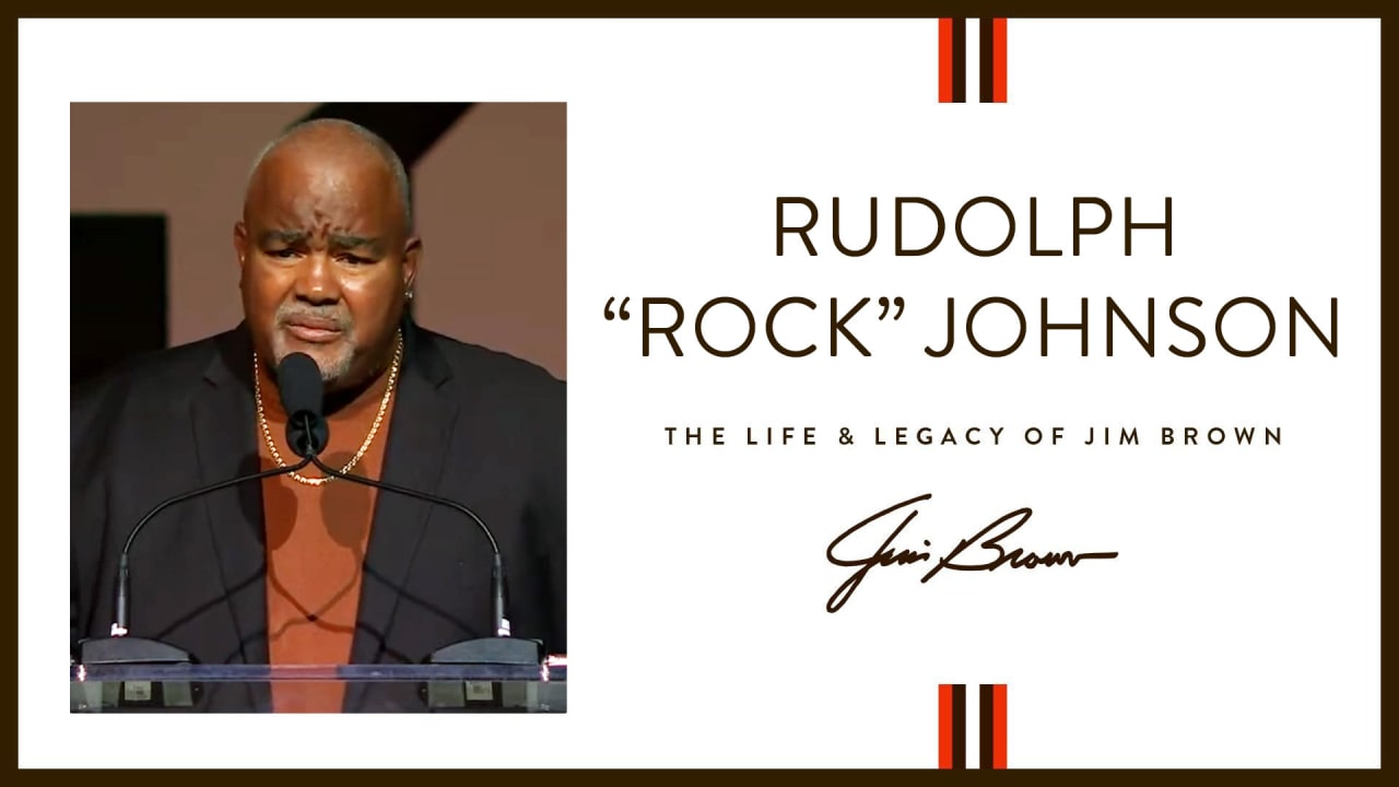 Rudolph "Rock" Johnson at the Jim Brown Celebration of Life