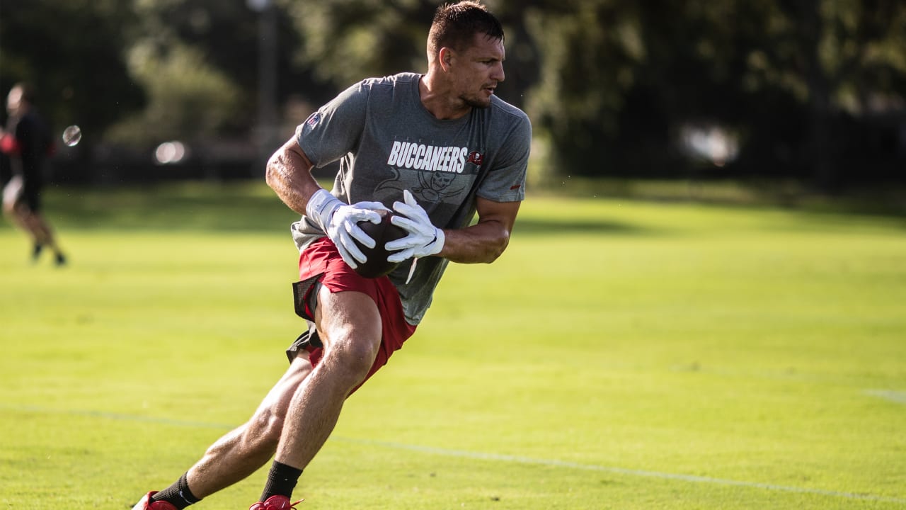 Rob Gronkowski during 2020 Buccaneers Training Camp