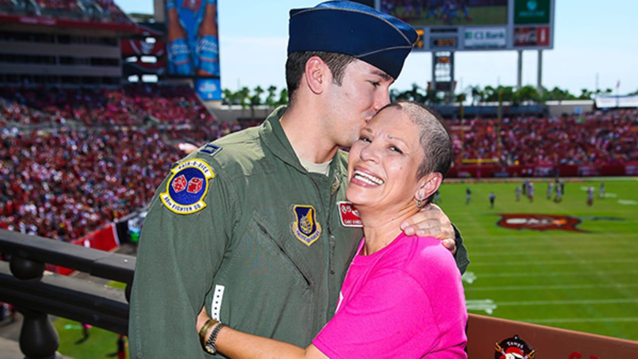 Air Force Capt. Surprises Mom at Bucs-Jags