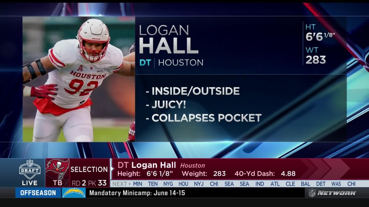 Highlight: Defensive Lineman Logan Hall Drafted by Buccaneers in Second ...