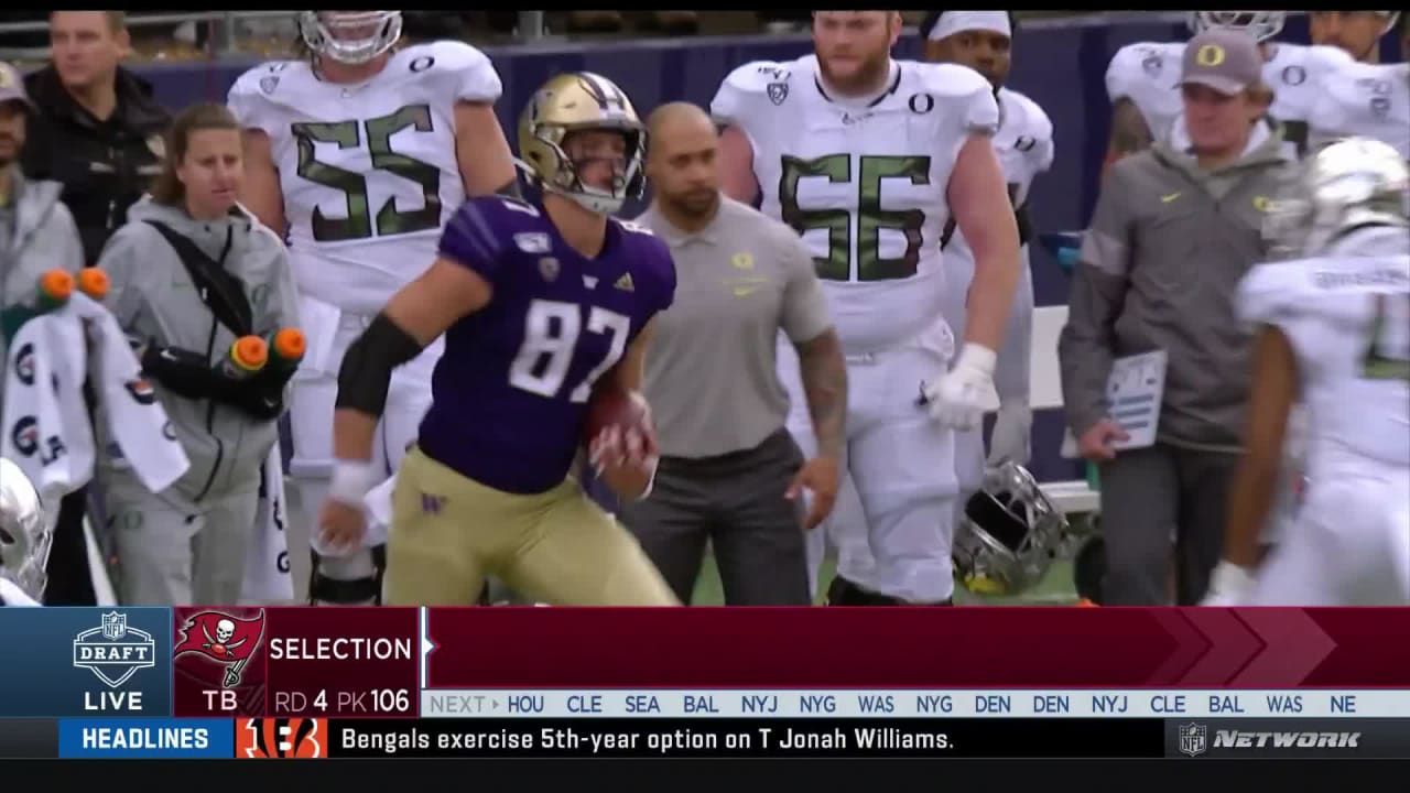 Highlight: Tight End Cade Otton Drafted by Buccaneers in Fourth Round