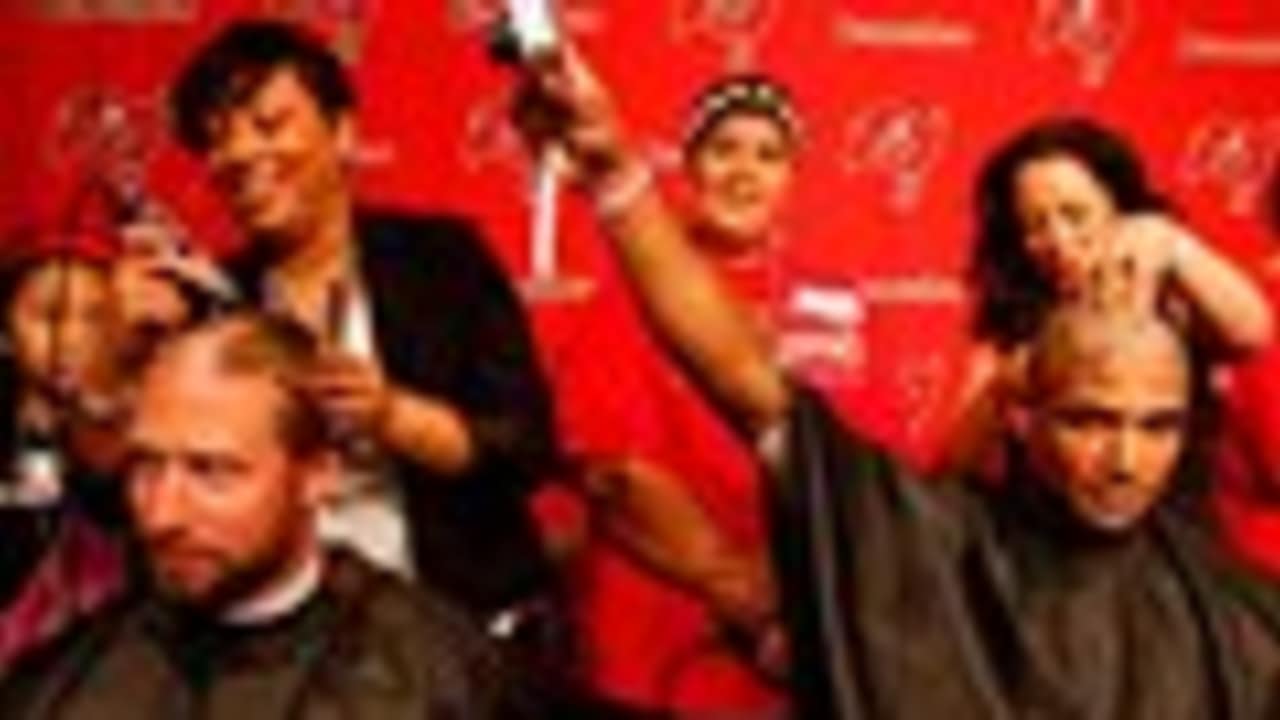 Creating a Buzz: Bucs Shave Heads for Pediatric Cancer Research