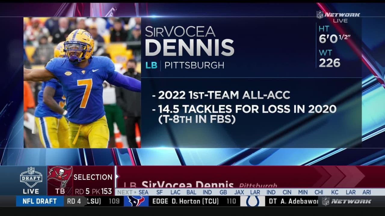 Watch Pick & Hear Announcer Reaction: Bucs Draft SirVocea Dennis