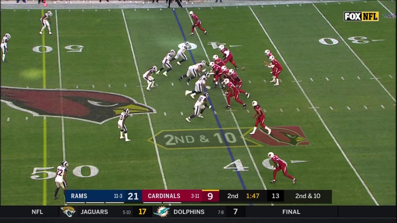 Rams Struggle To Contain Fitzgerald On 19-Yard Catch And Run