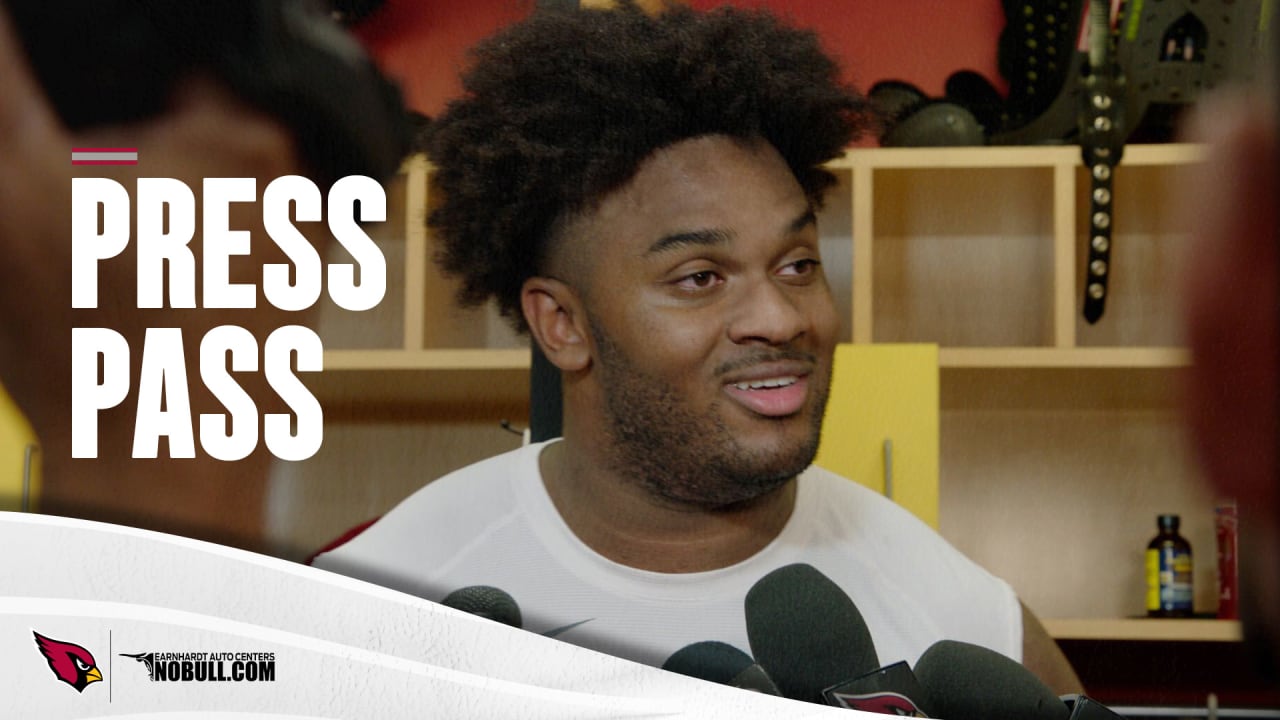 Paris Johnson Jr. Speaks With The Media Following Red And White Practice