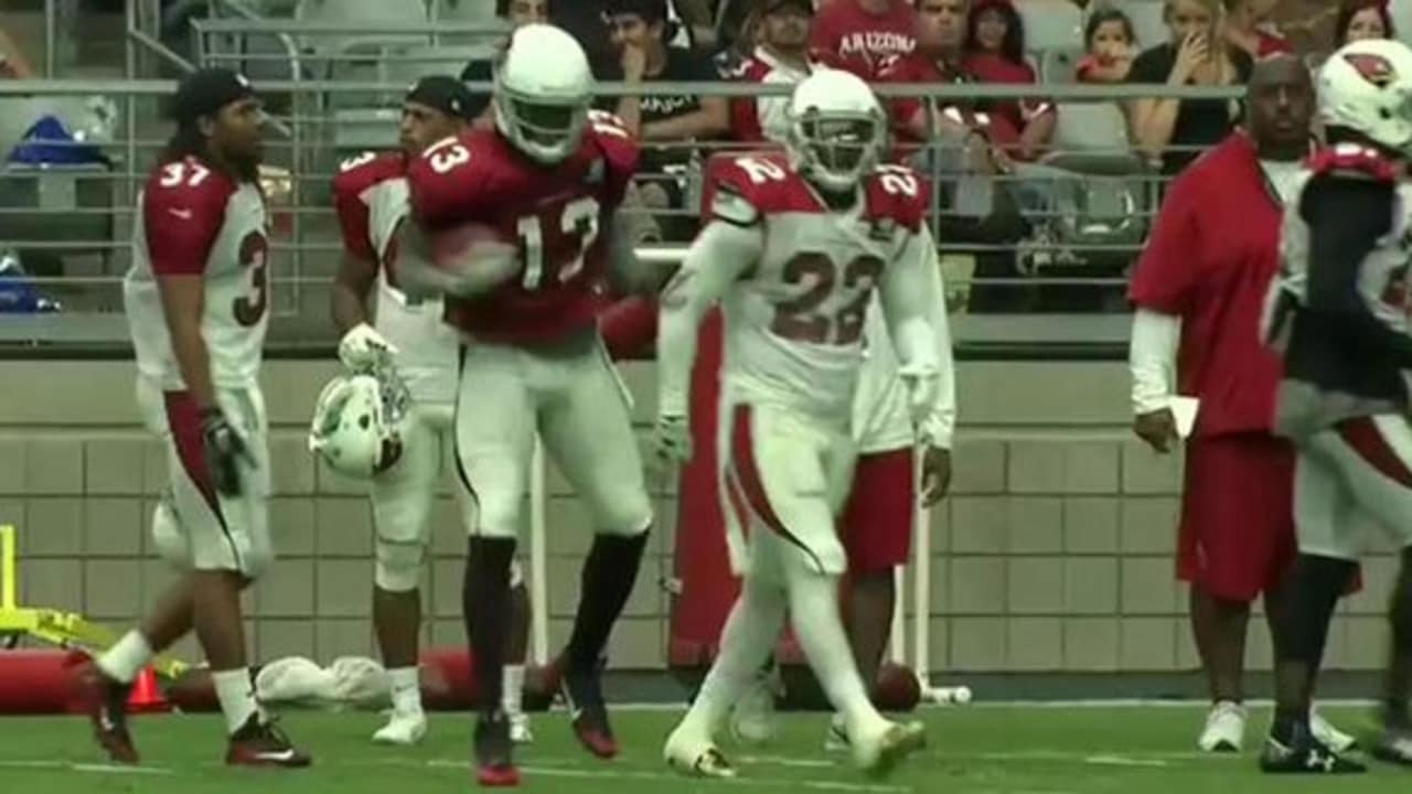 Jaron Brown makes spectacular one handed catch