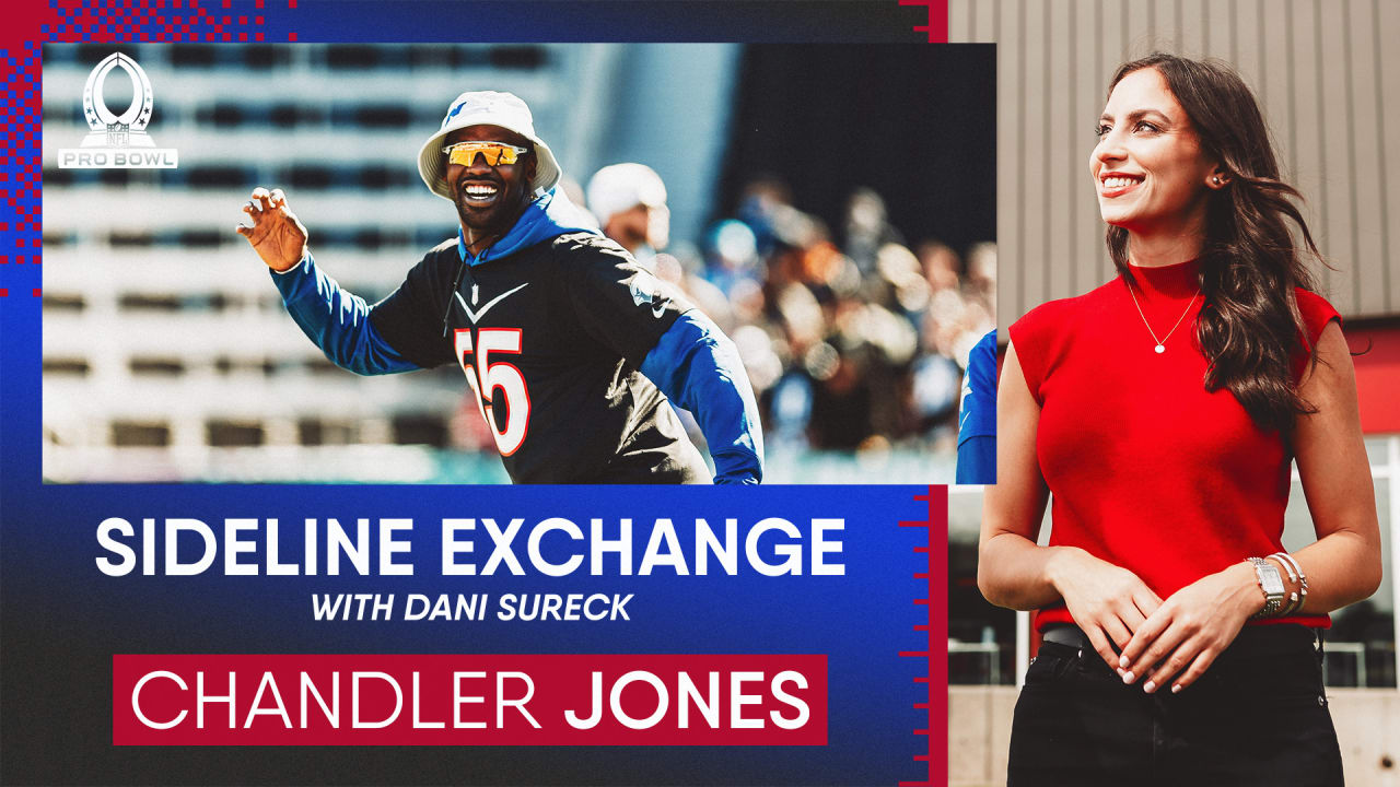 Sideline Exchange At The Pro Bowl: Chandler Jones
