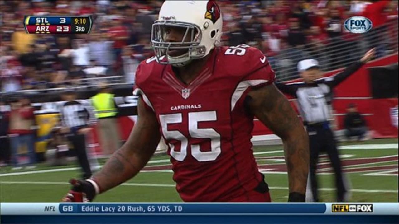 Abraham sack for a safety vs. Rams