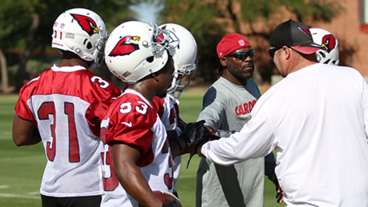 Behind Johnson, the look of running back room
