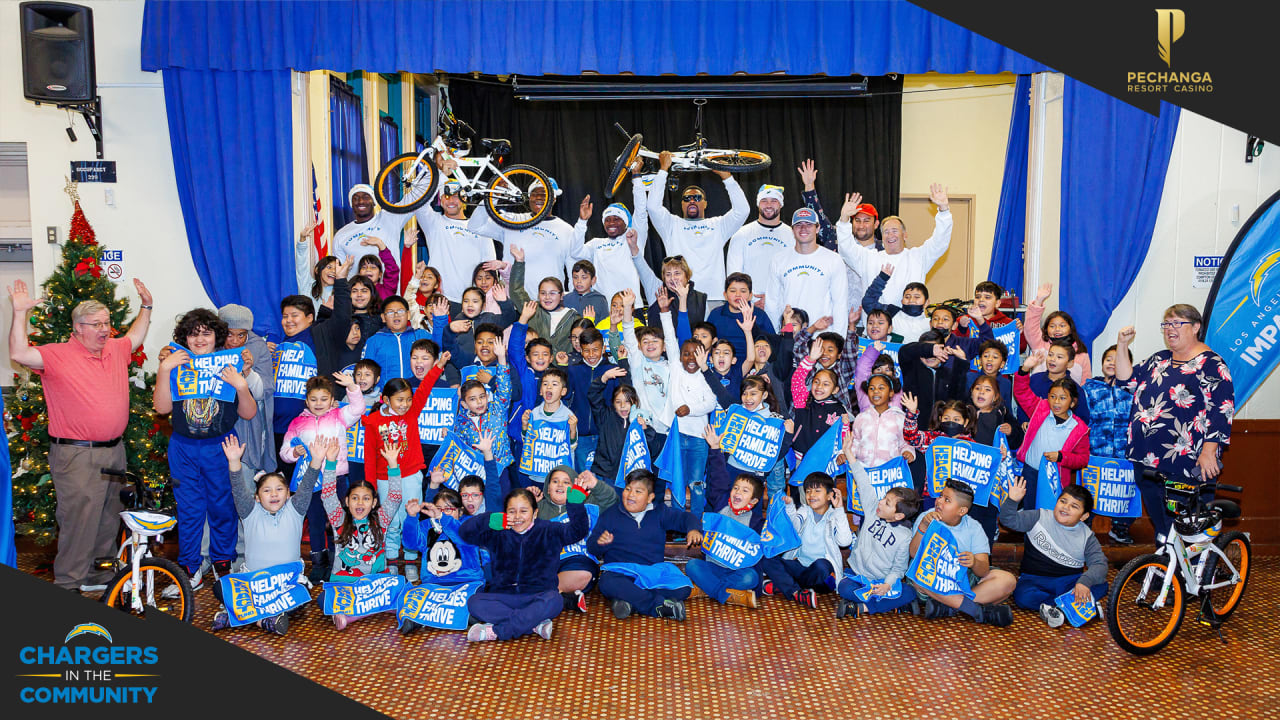 Chargers & Pechanga Surprise Students with New Bikes