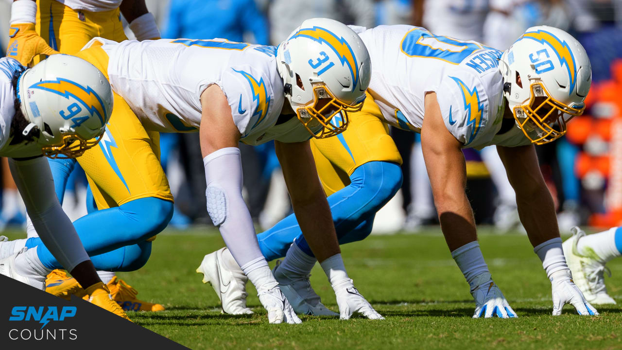 Snap Counts | Los Angeles Chargers vs Baltimore Ravens, Week 6 2021