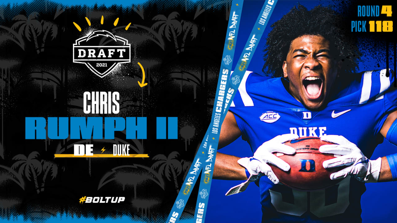 2021 NFL Draft: Chargers Select Defensive End Chris Rumph, Duke, Round ...