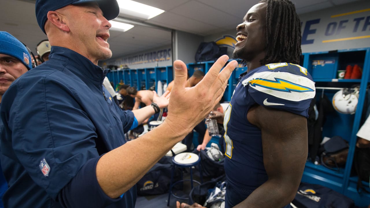 Postgame Locker Room Celebration Over the Redskins
