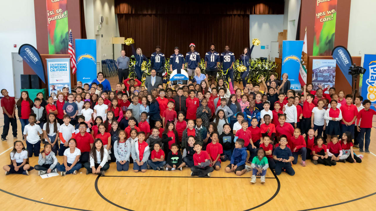 Chargers Surprise Students with New Bikes