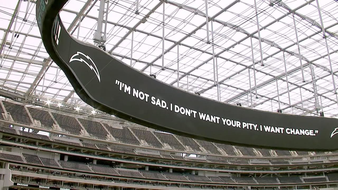 SoFi Stadium Displays 'Enough' on All Videoboards