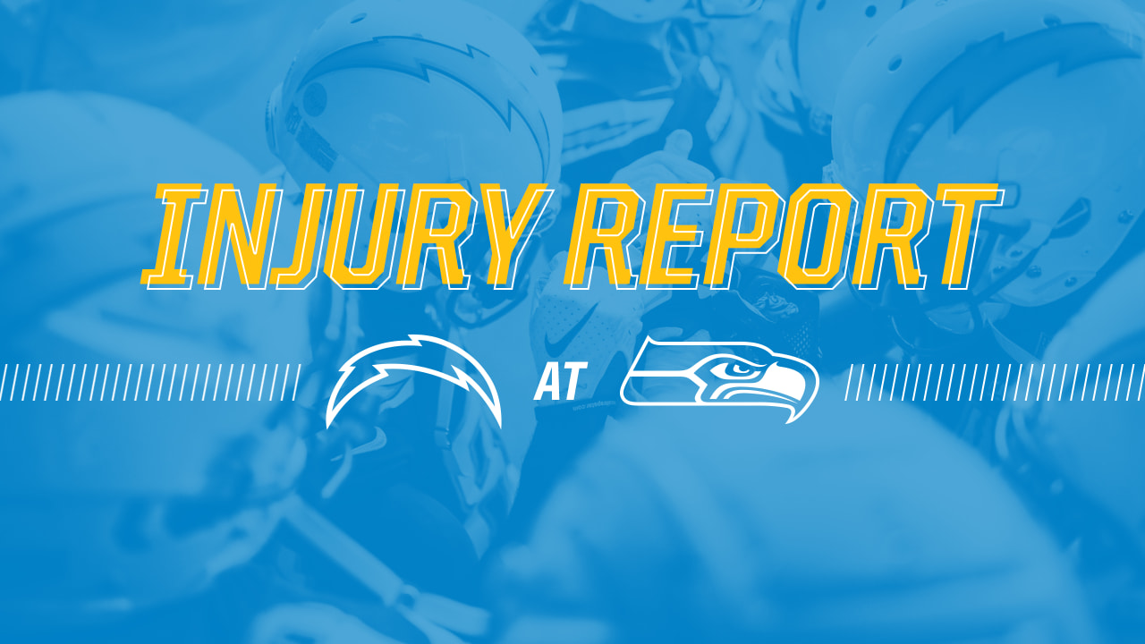Chargers-Seahawks Week 9 Injury Report
