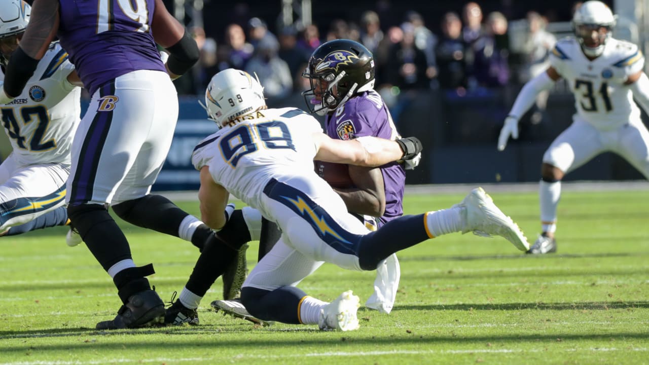 Bosa Drops Lamar for Big Loss on 3rd-Down Sack