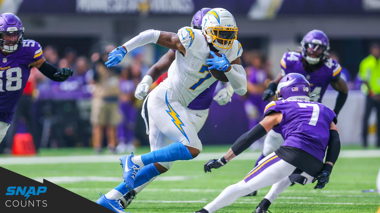 Snap Counts: Los Angeles Chargers at Minnesota Vikings