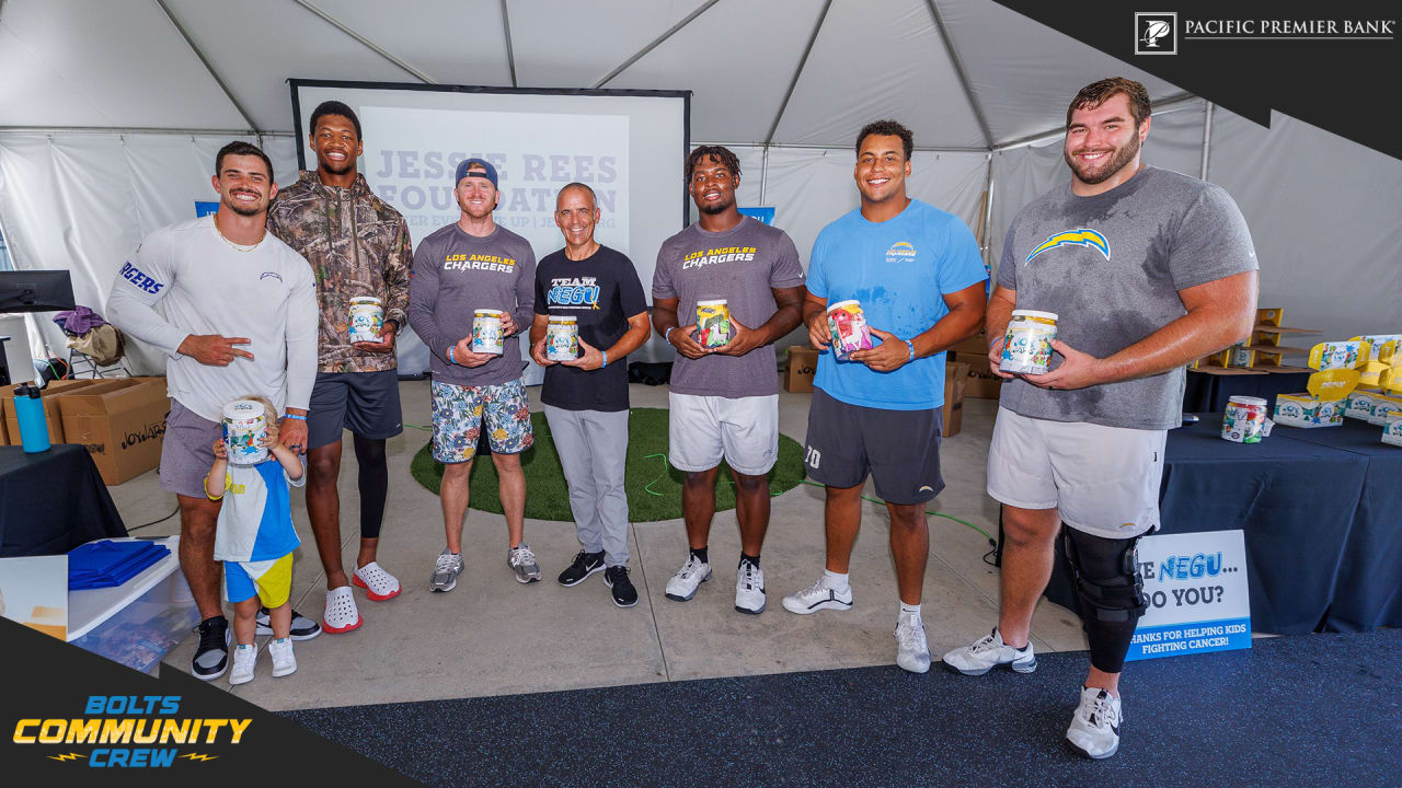 Bolts Community Crew Packs JoyJars with Chargers Players and Staff