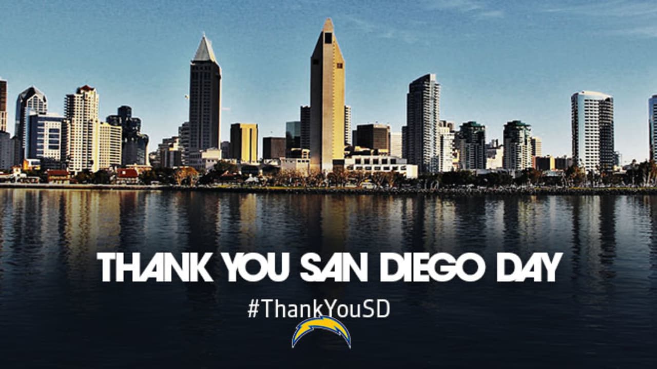Chargers Declare Wednesday, May 25 "Thank You San Diego Day"