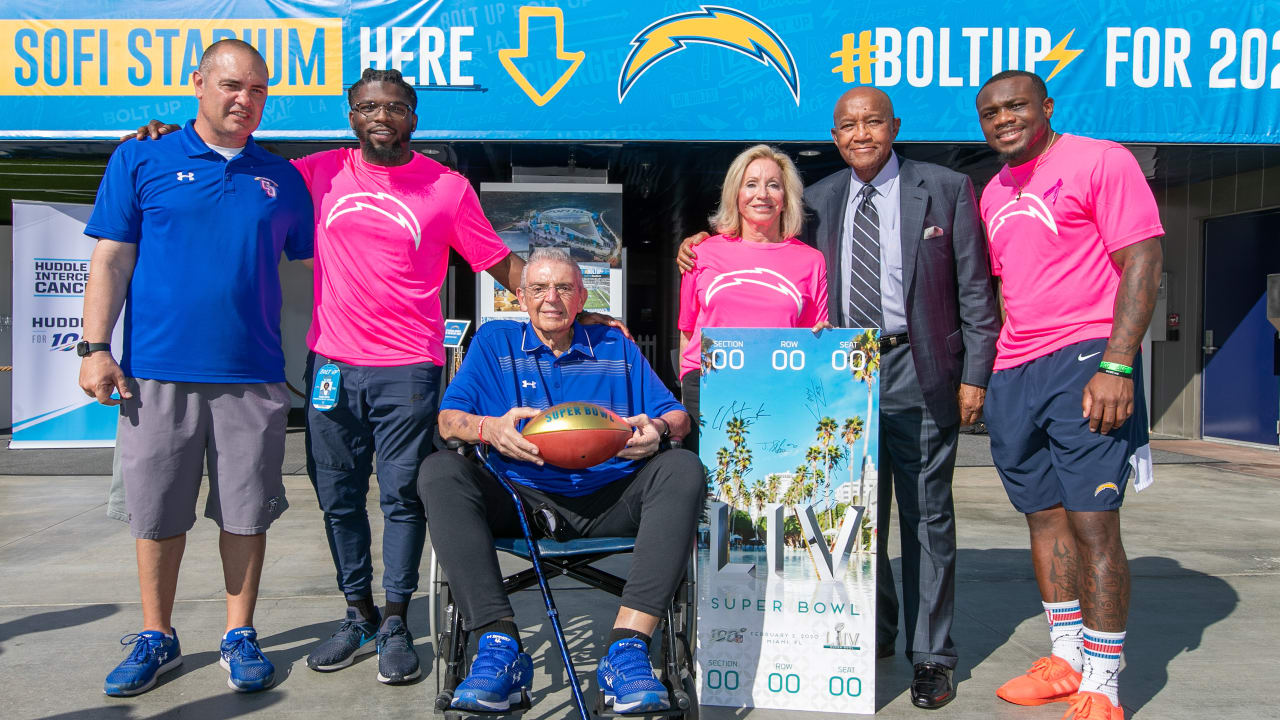 Susie Spanos and the Chargers Huddle to Intercept Cancer