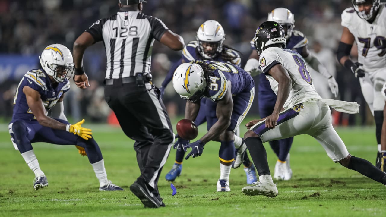 Melvin Ingram Recovers Ravens' Fumble