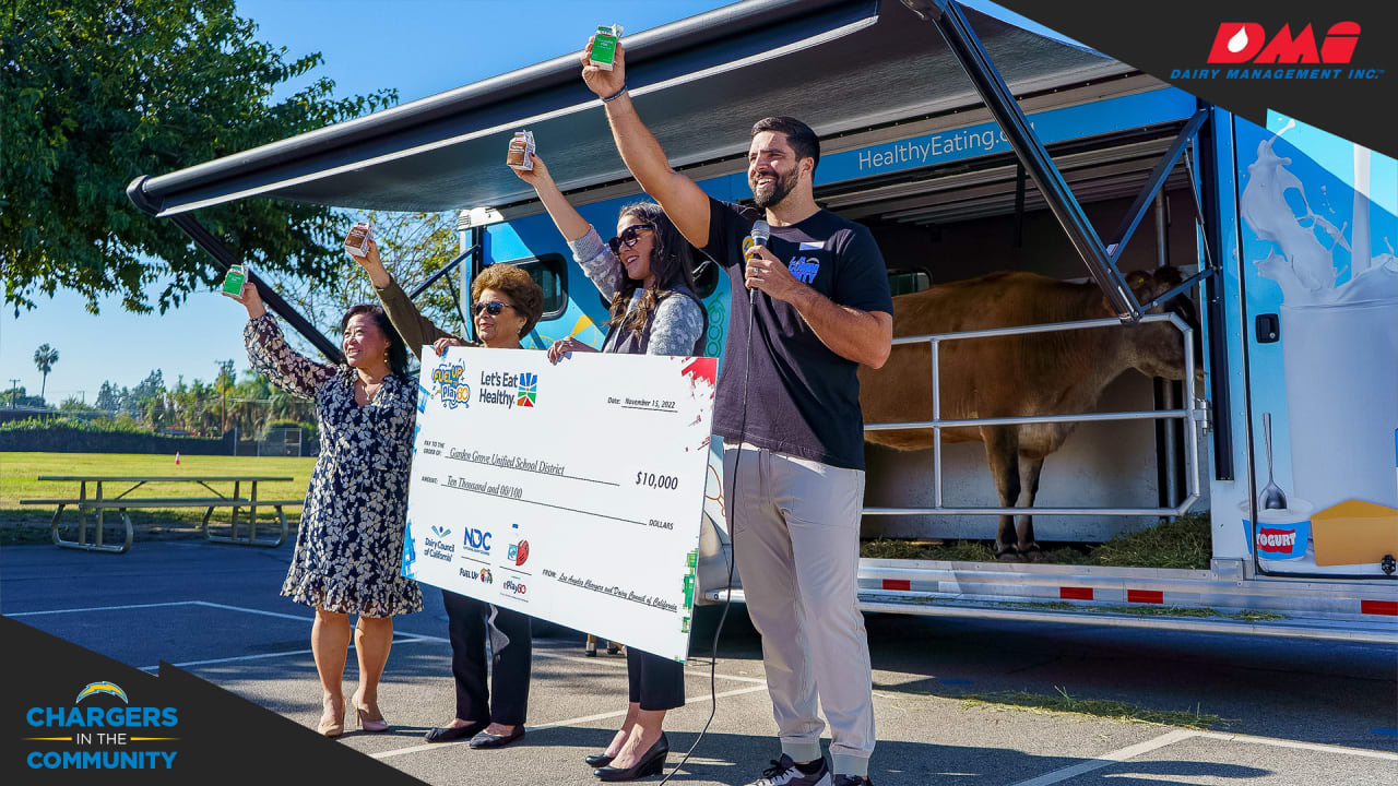 Chargers Hometown Huddle at Evans Elementary