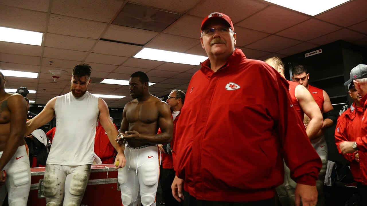 Chiefs Postgame Locker Roon Celebration