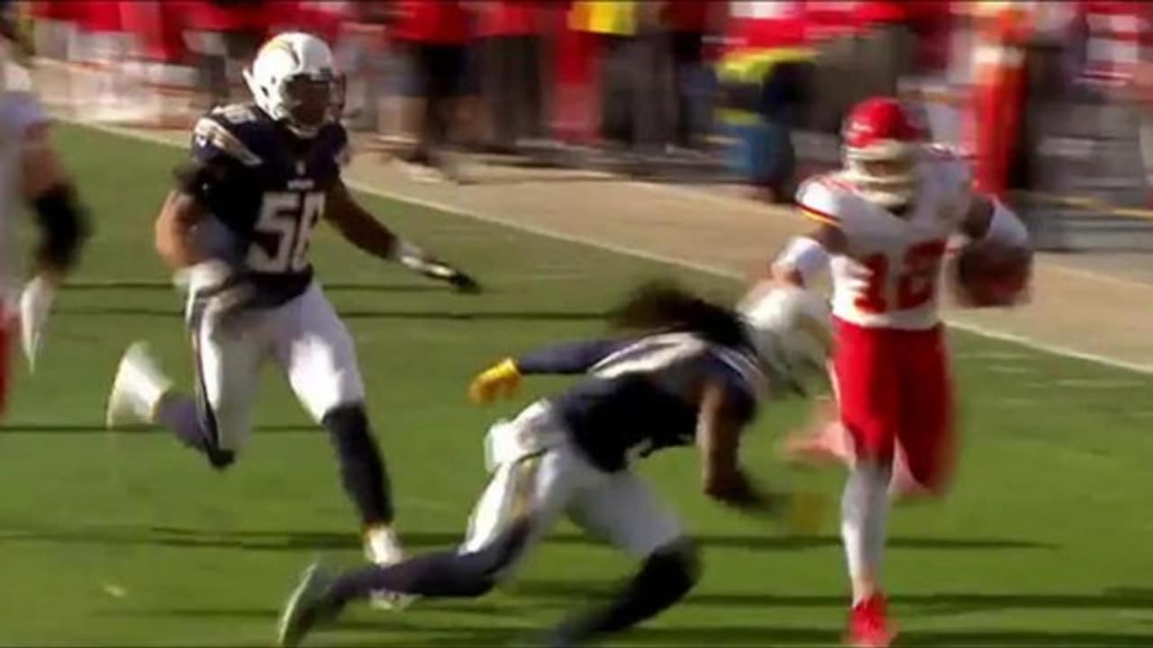 Albert Wilson speeds ahead for a gain of 42 yards