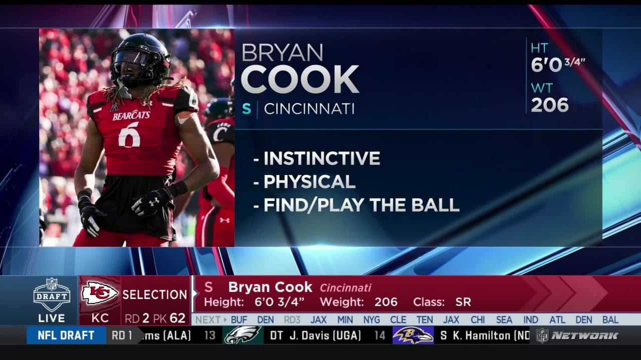 WATCH: Chiefs select Bryan Cook with No. 62 pick in 2022 draft