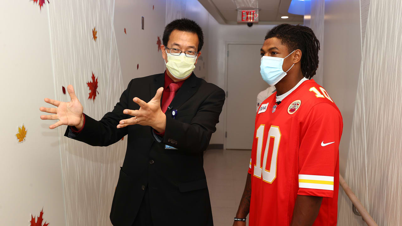 Photos: Isiah Pacheco Tours KU Health System's Proton Therapy Center