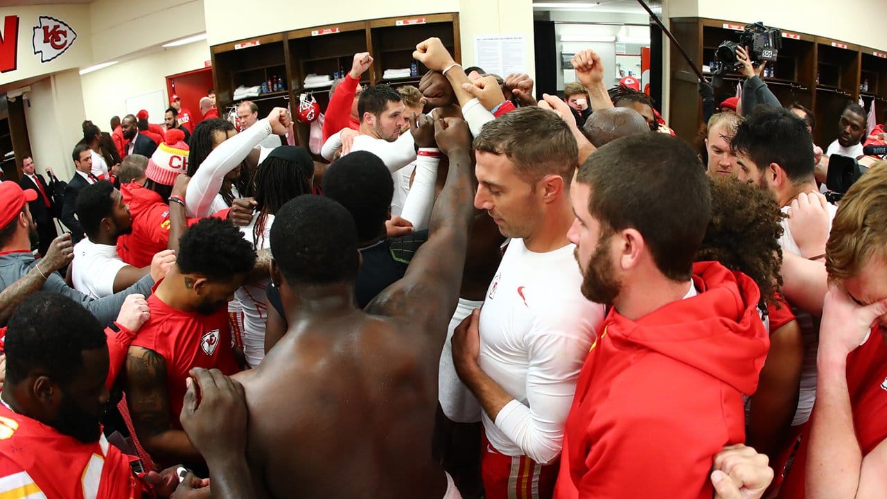 Chiefs vs. Chargers: Locker Room Celebration