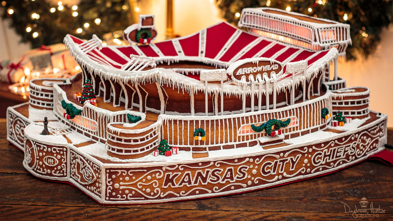 Building an Incredible Arrowhead Stadium Gingerbread House