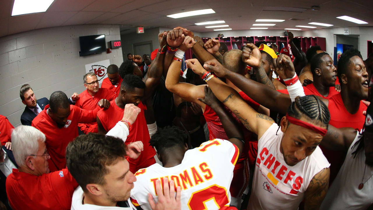 Chiefs vs. Patriots: Locker Room Celebration