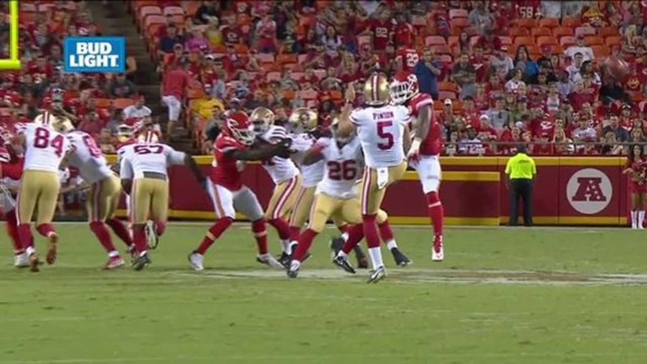 Kareem Hunt Recovers 49ers Blocked Punt