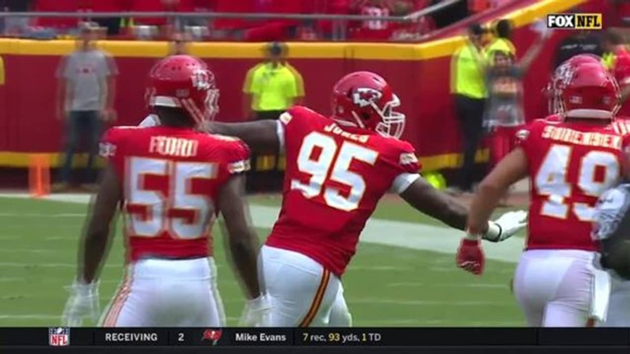 Chris Jones Intercepts Tipped Pass