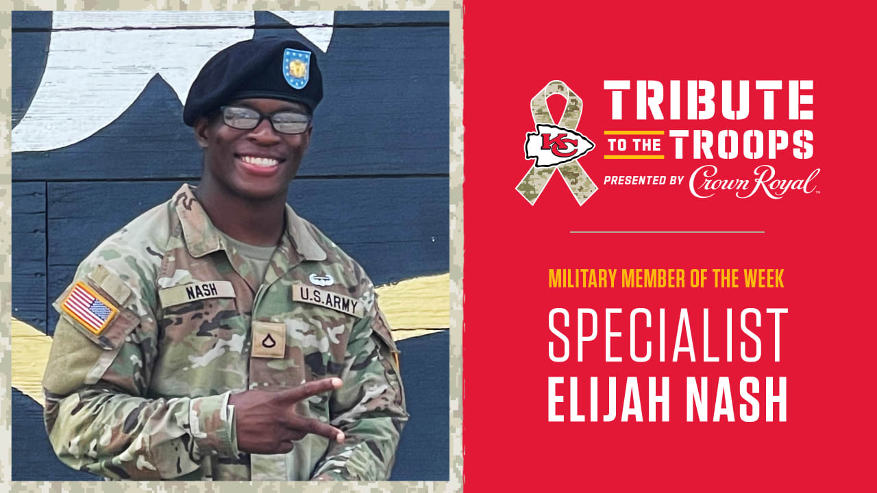 Chiefs Recognize Spc. Elijah Nash as This Week’s Tribute to the Troops ...