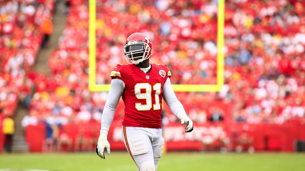 Tamba Hali meets with media after Wednesday's OTA