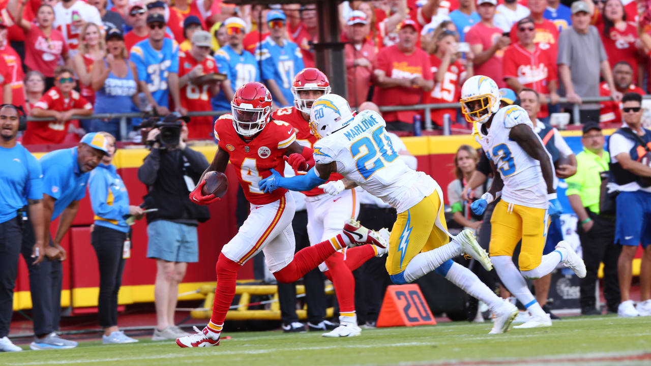 Kansas City Chiefs wide receiver Rashee Rice gains 37 yards on a catch ...