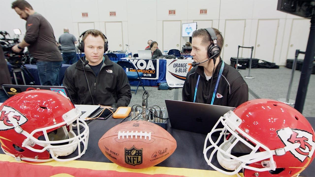 Mike Borgonzi at the NFL Scouting Combine