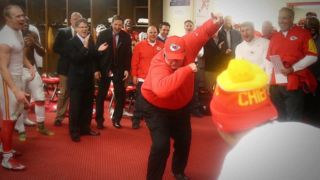 Chiefs vs. Browns: Locker Room Celebration