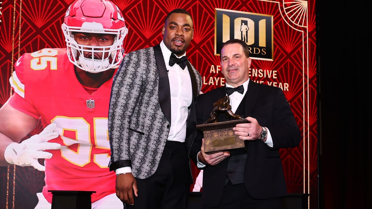 Chris Jones Accepts AFC Defensive Player of the Year Award at the 101 ...