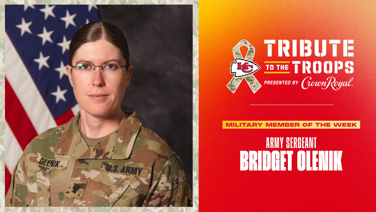 Chiefs Recognize Army Sergeant Bridget Olenik as This Week's Tribute-to ...